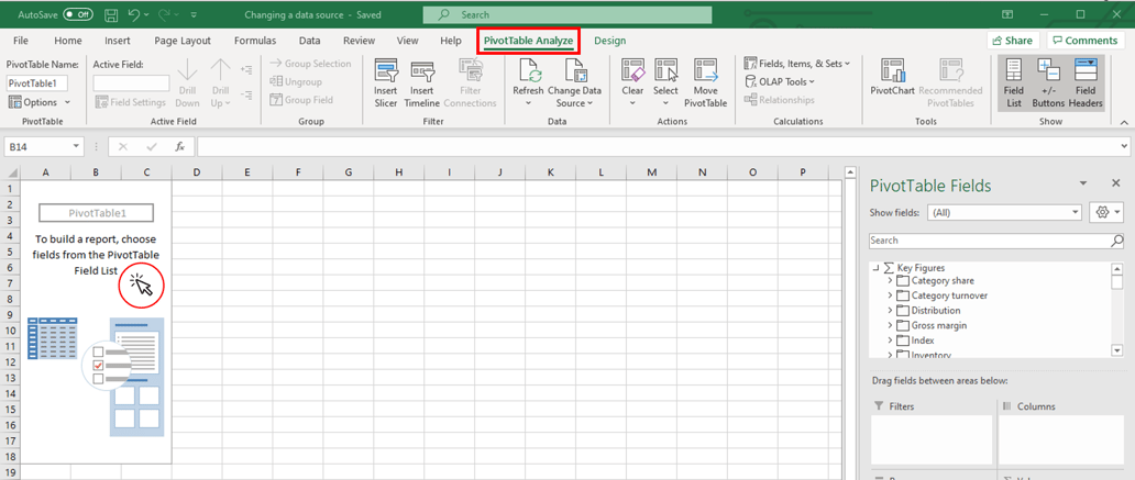 How to change your data source in Excel